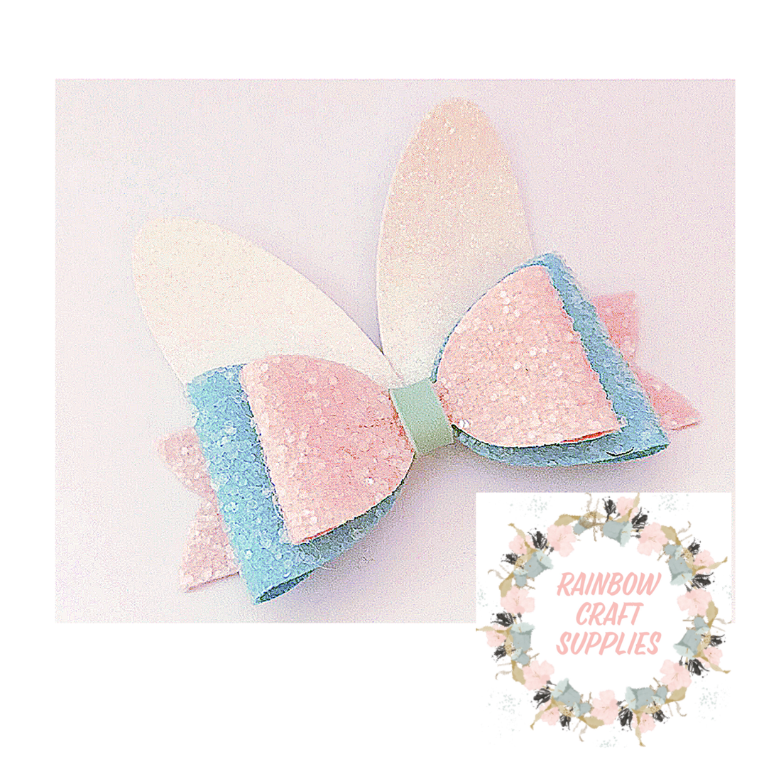 3” Bunny double loop bow template – Rainbow craft supplies